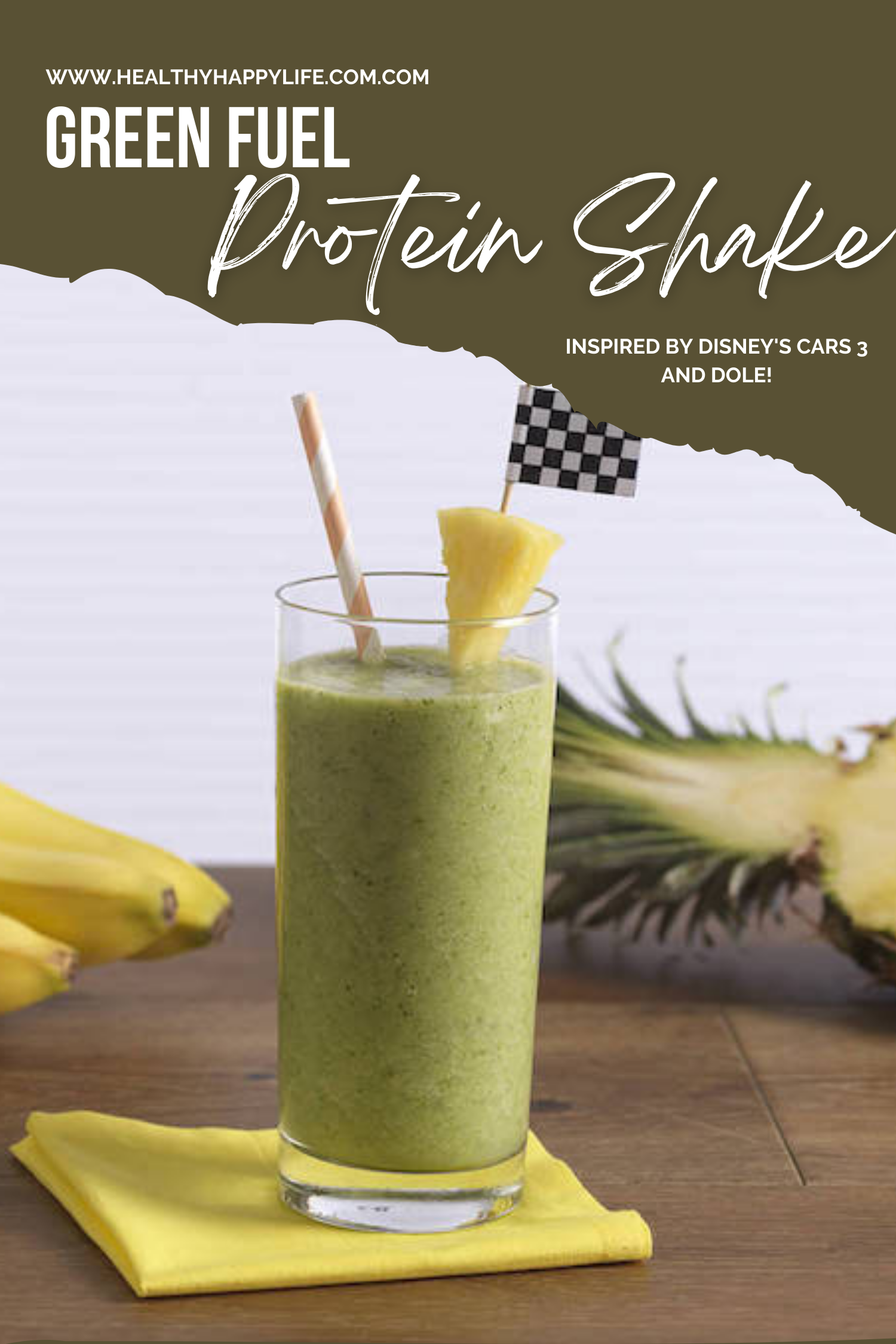 Green Fuel Protein Shake, inspired by Disney's Cars 3 and DOLE ...