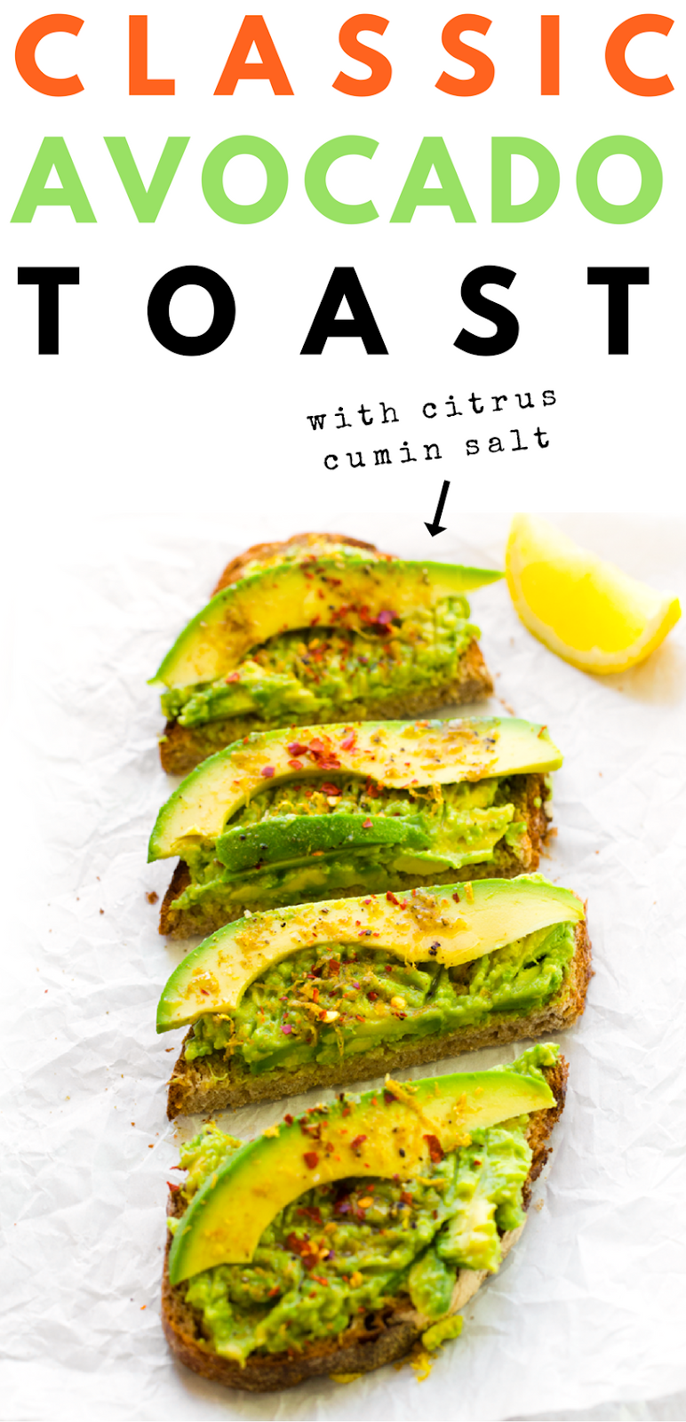 Avocado Toast + Citrus Cumin Salt - HealthyHappyLife.com
