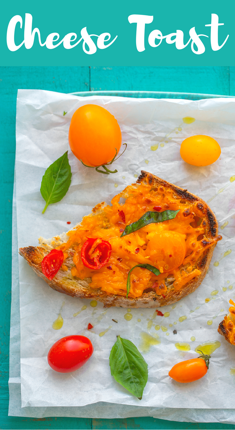 Summer Tomato Cheese Toast - HealthyHappyLife.com