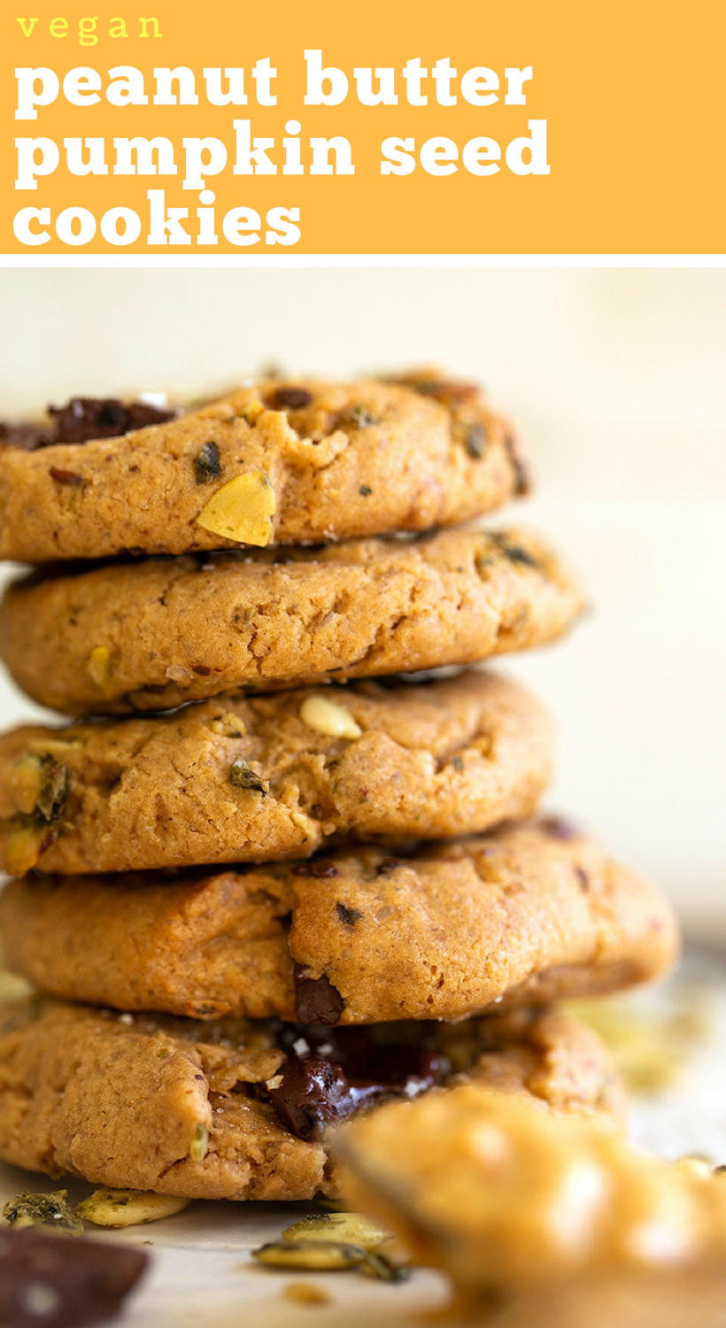 Peanut Butter Pumpkin Seed Cookies Recipe - HealthyHappyLife.com