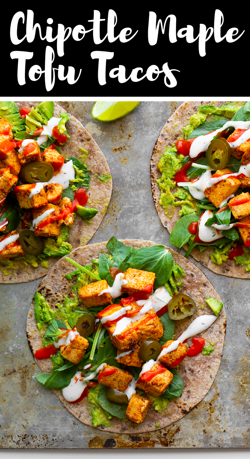 Chipotle Maple Tofu Tacos - HealthyHappyLife.com
