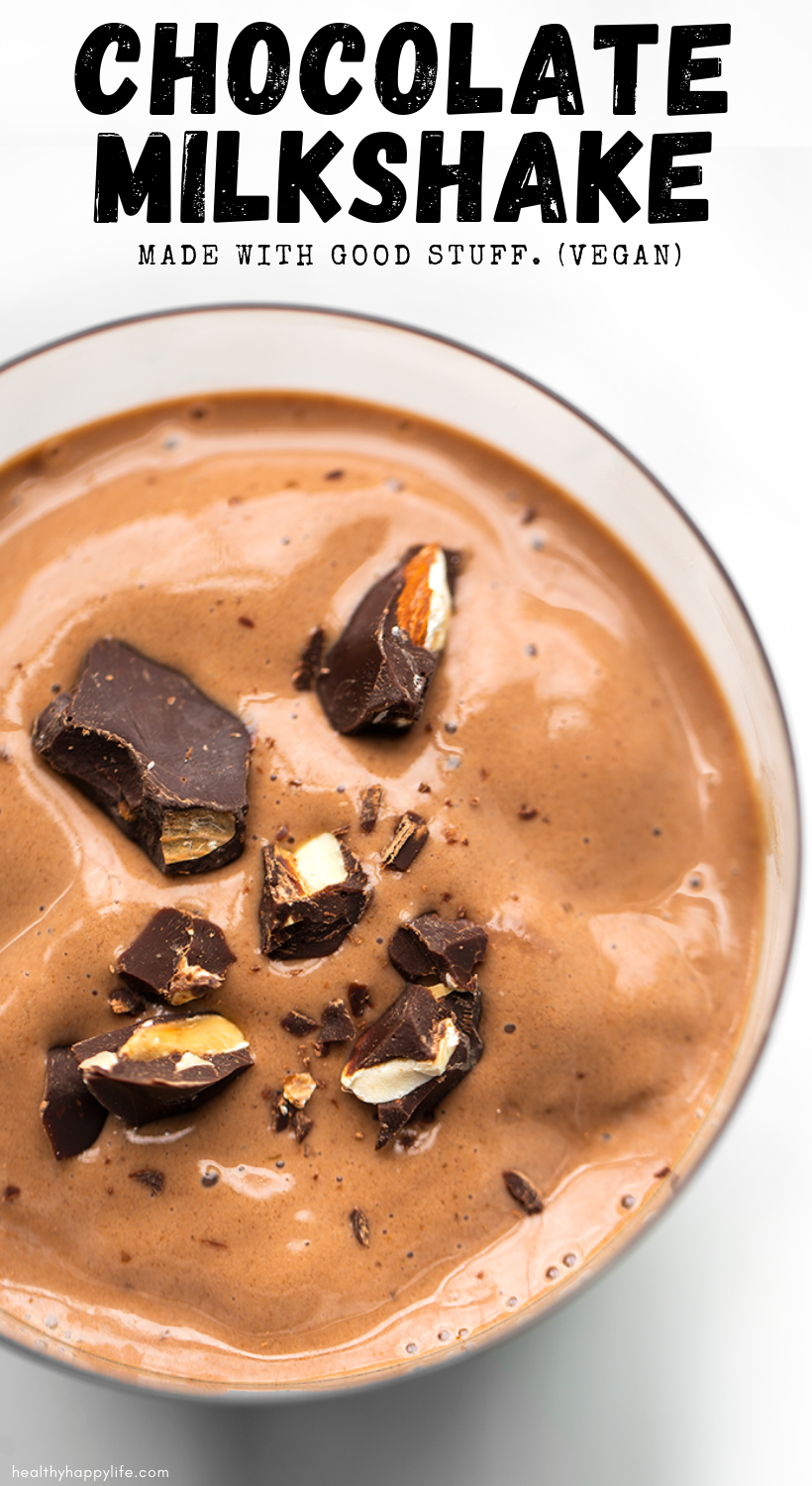 Chocolate Milkshake Recipe - HealthyHappyLife.com