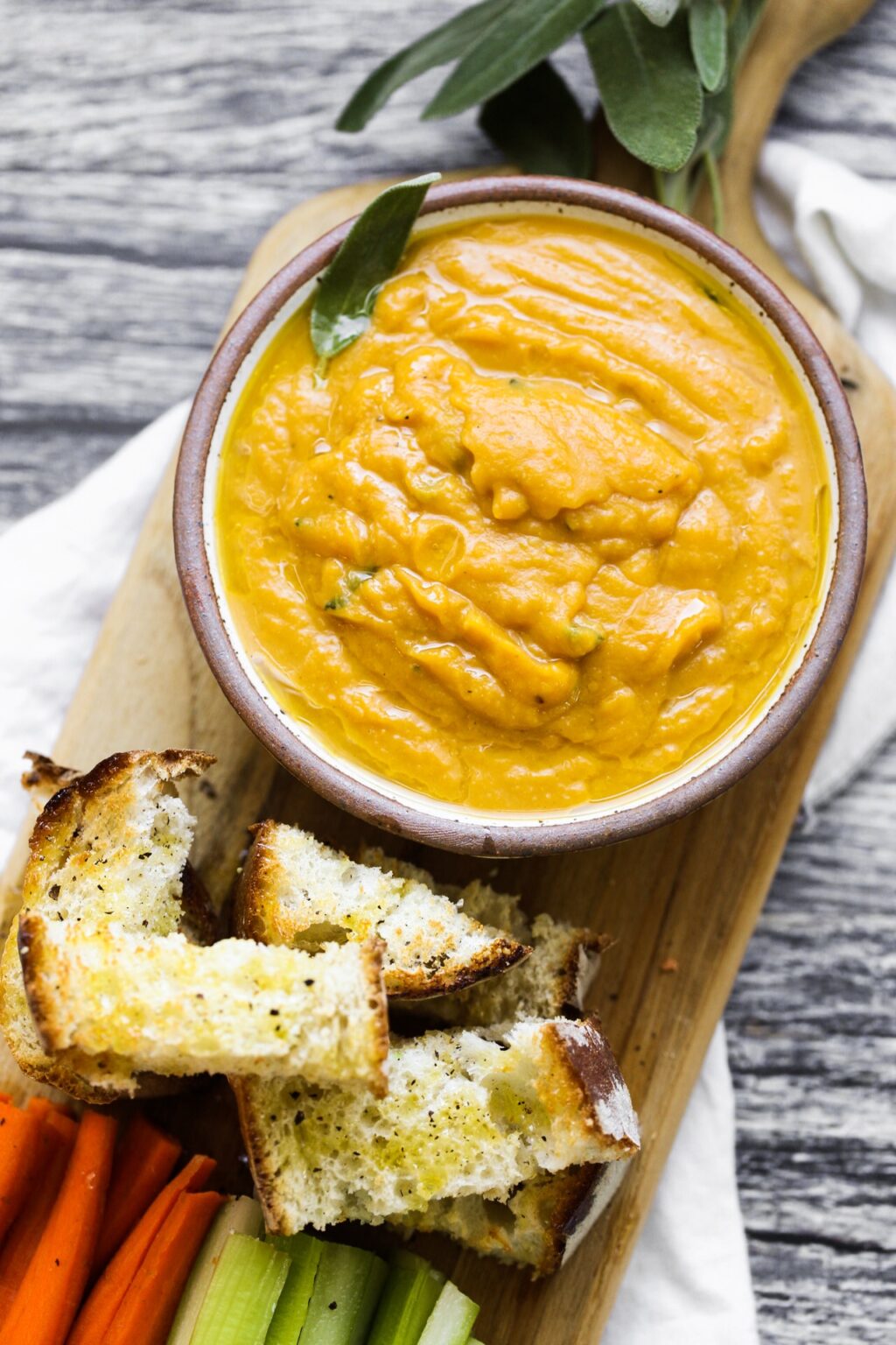 Sage-Citrus Butternut Squash Dip - HealthyHappyLife.com