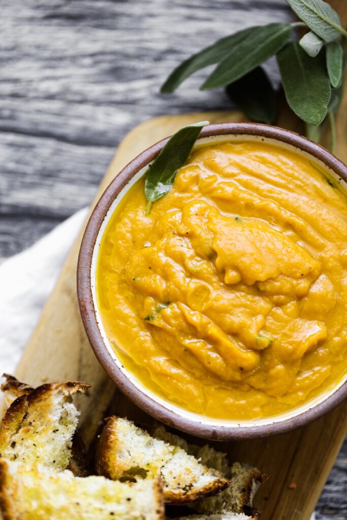Sage-Citrus Butternut Squash Dip - HealthyHappyLife.com