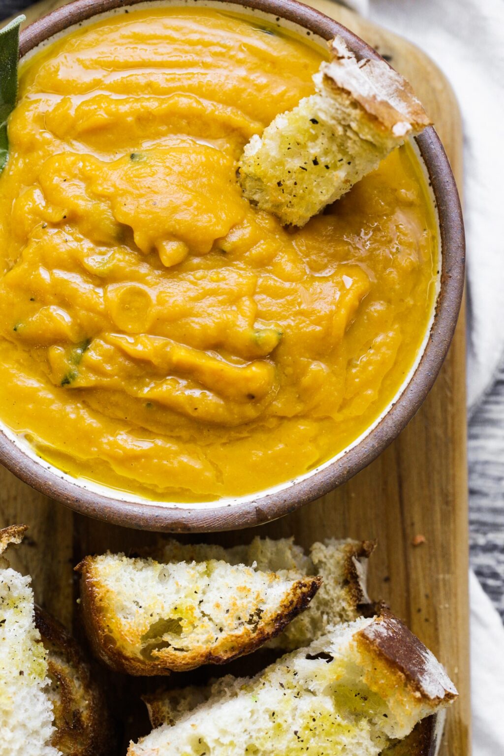 Sage-Citrus Butternut Squash Dip - HealthyHappyLife.com