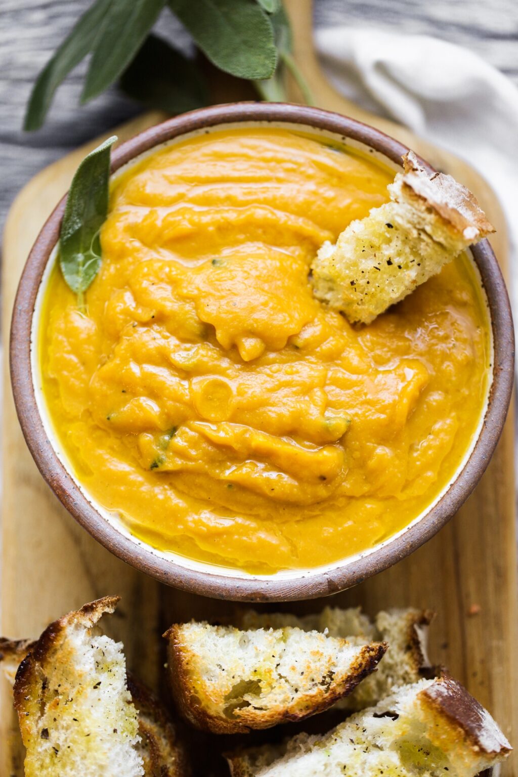 Sage-Citrus Butternut Squash Dip - HealthyHappyLife.com