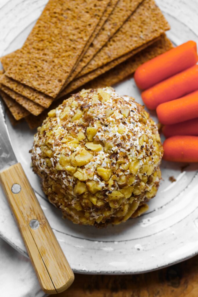 Garlic Herb Cheese Ball - HealthyHappyLife.com
