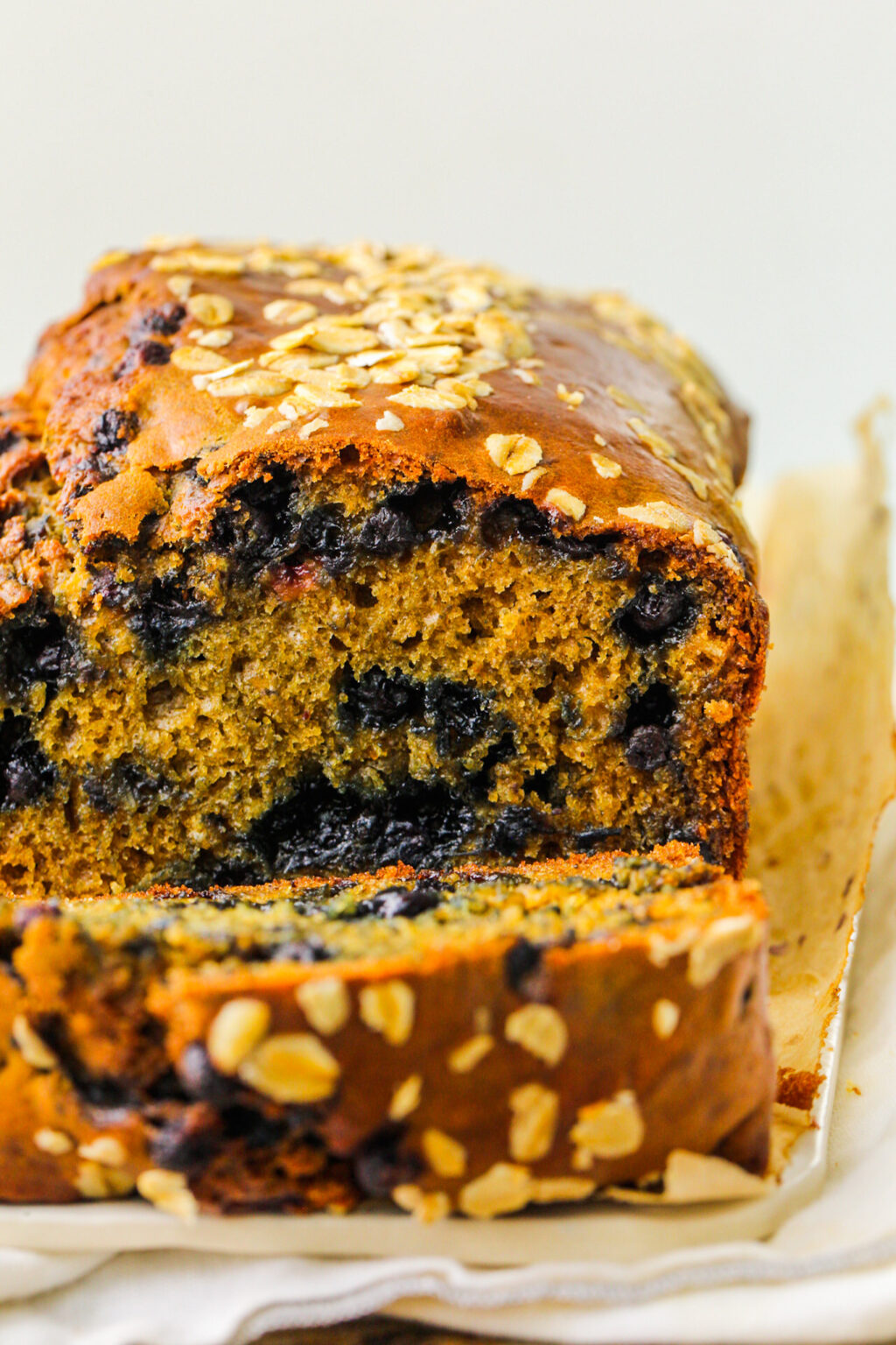 Fluffy Blueberry Lemon Loaf - HealthyHappyLife.com