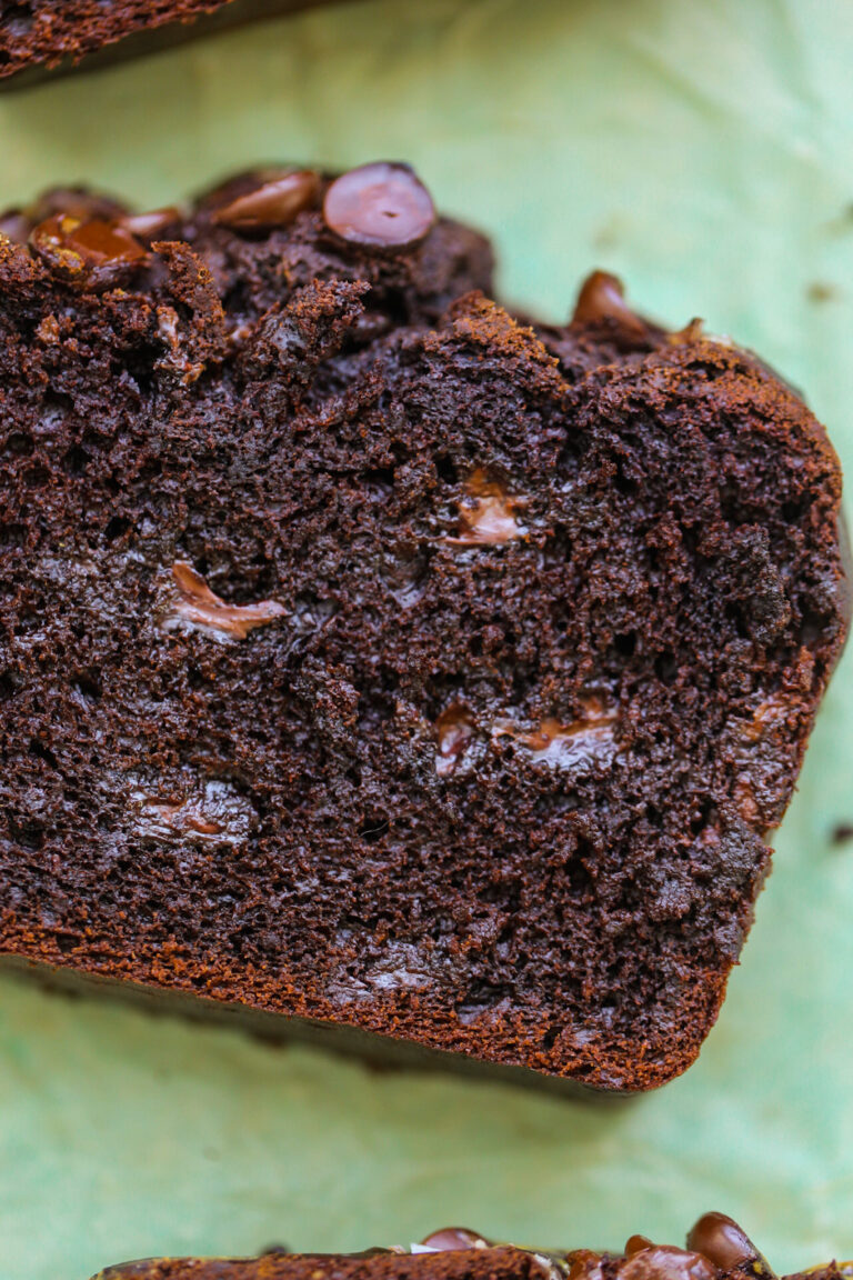 Double Chocolate Chip Loaf - HealthyHappyLife.com