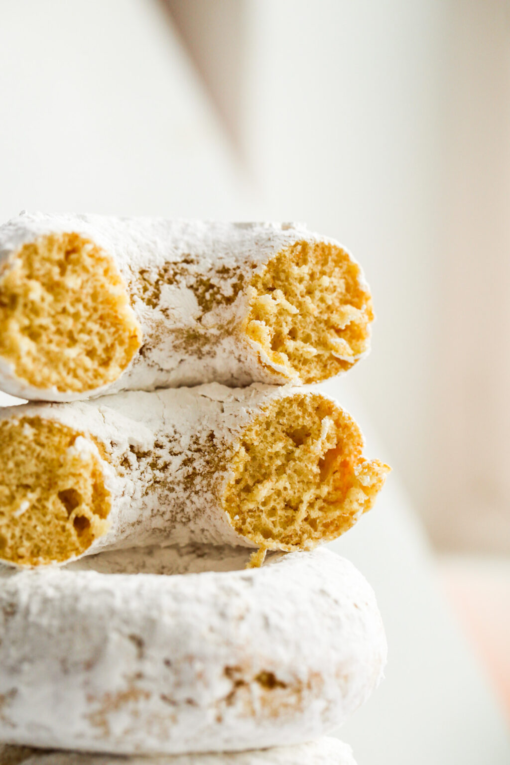 Fluffy Amazing Vegan Powdered Donuts - HealthyHappyLife.com