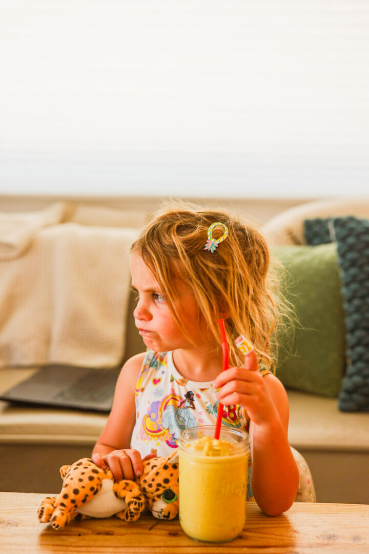 Yellow Banana Kids Smoothie - HealthyHappyLife.com